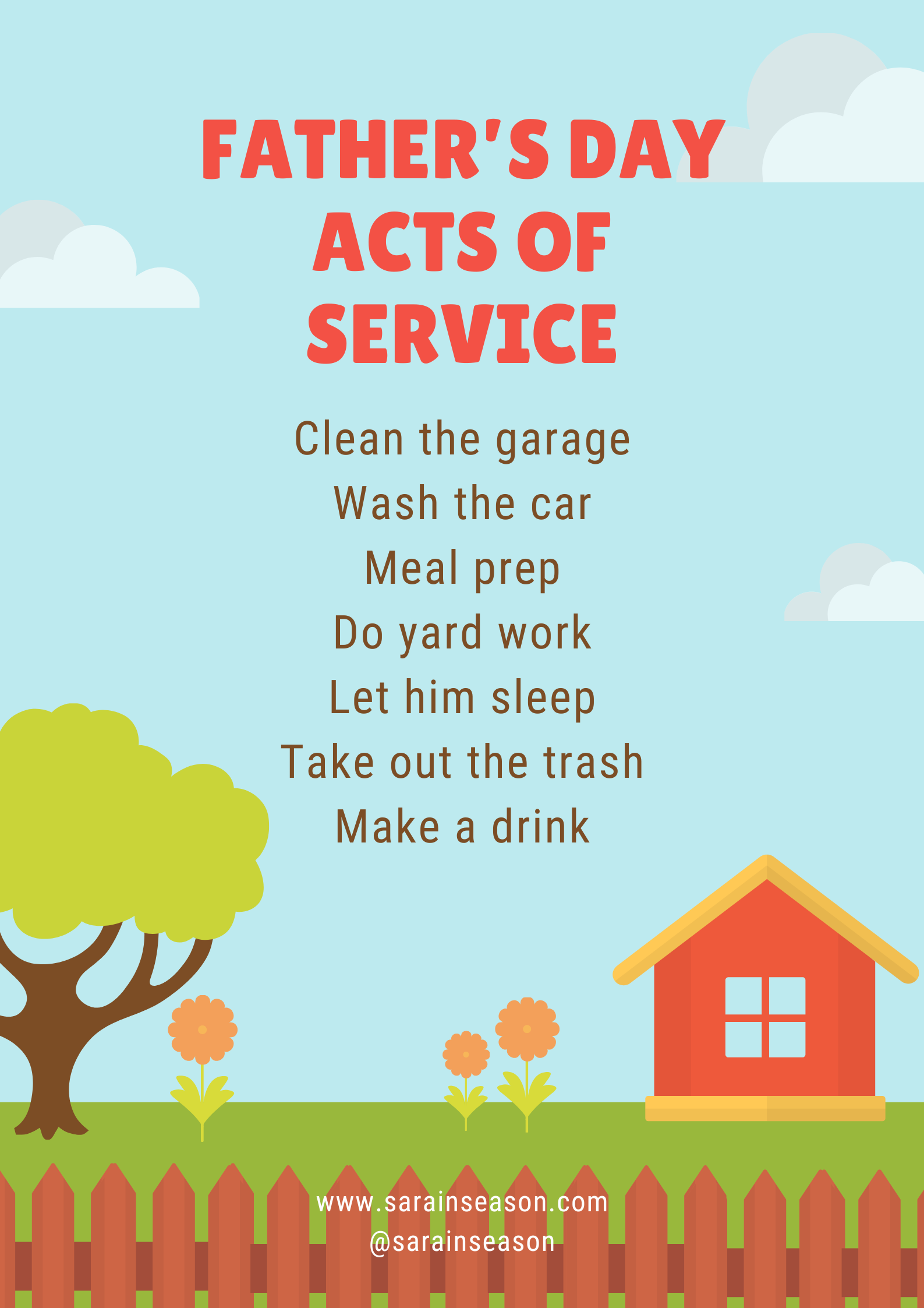 Father’s Day Acts of Service - Sara In Season