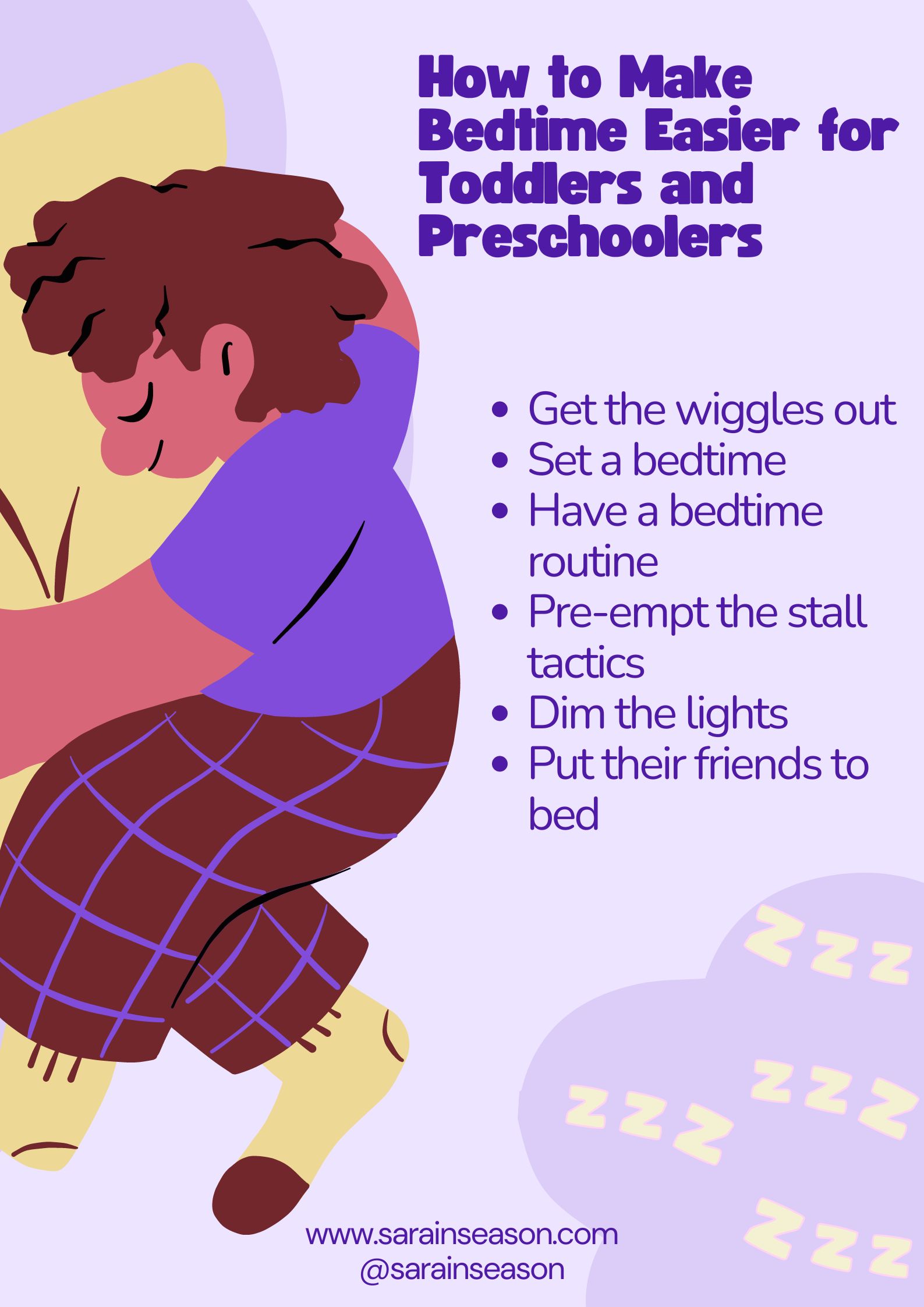 How to Make Bedtime Easier for Toddlers and Preschoolers - Sara In Season