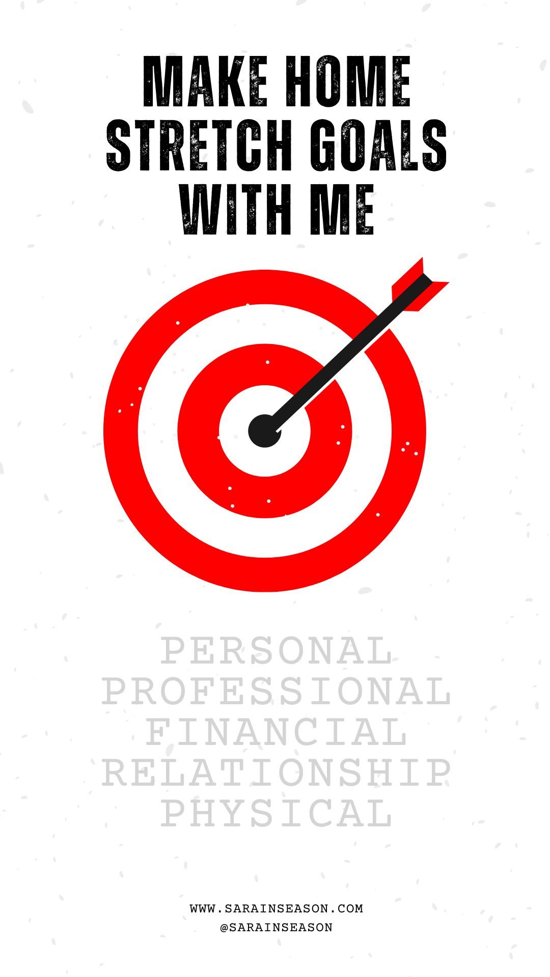 Make Home Stretch Goals with Me - Sara In Season