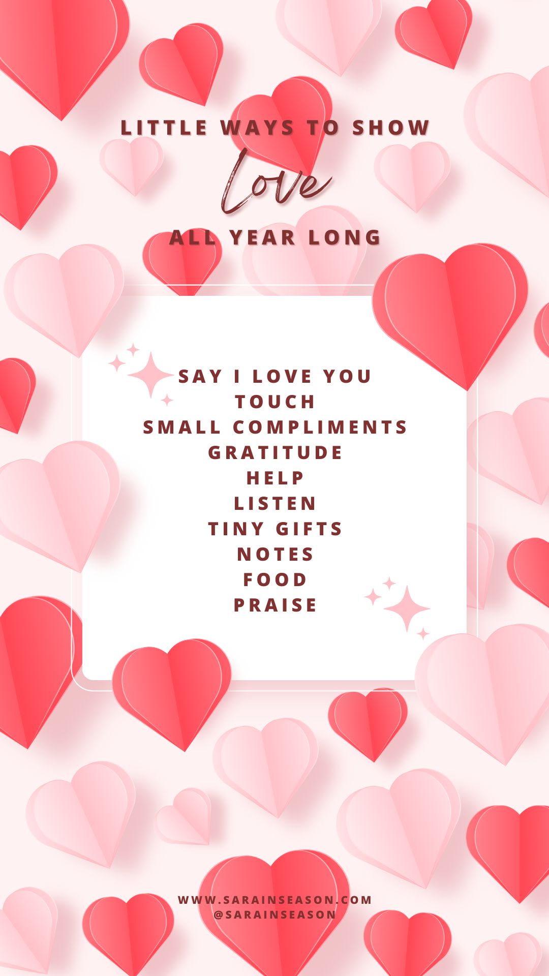 Little Ways to Show Love All Year Long - Sara In Season