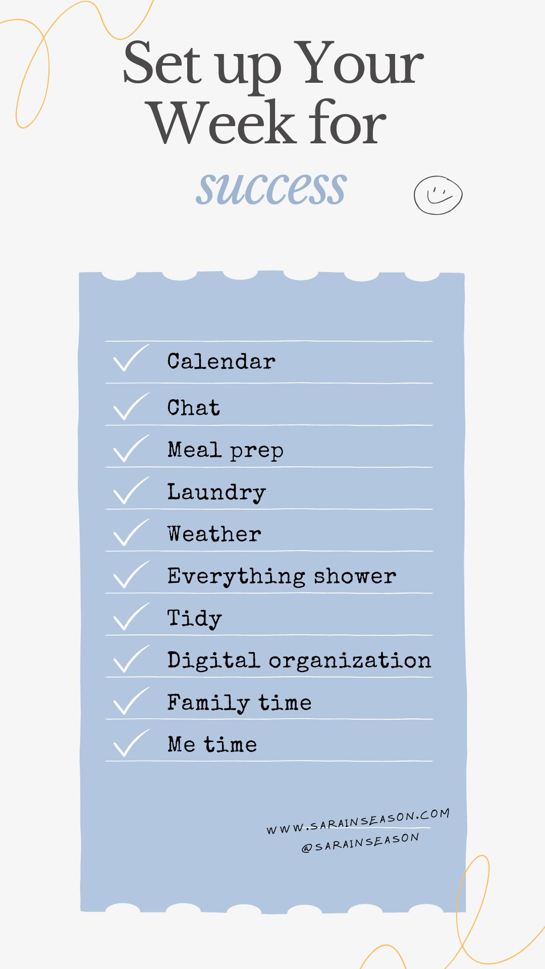 Set Up Your Week for Success - Sara In Season