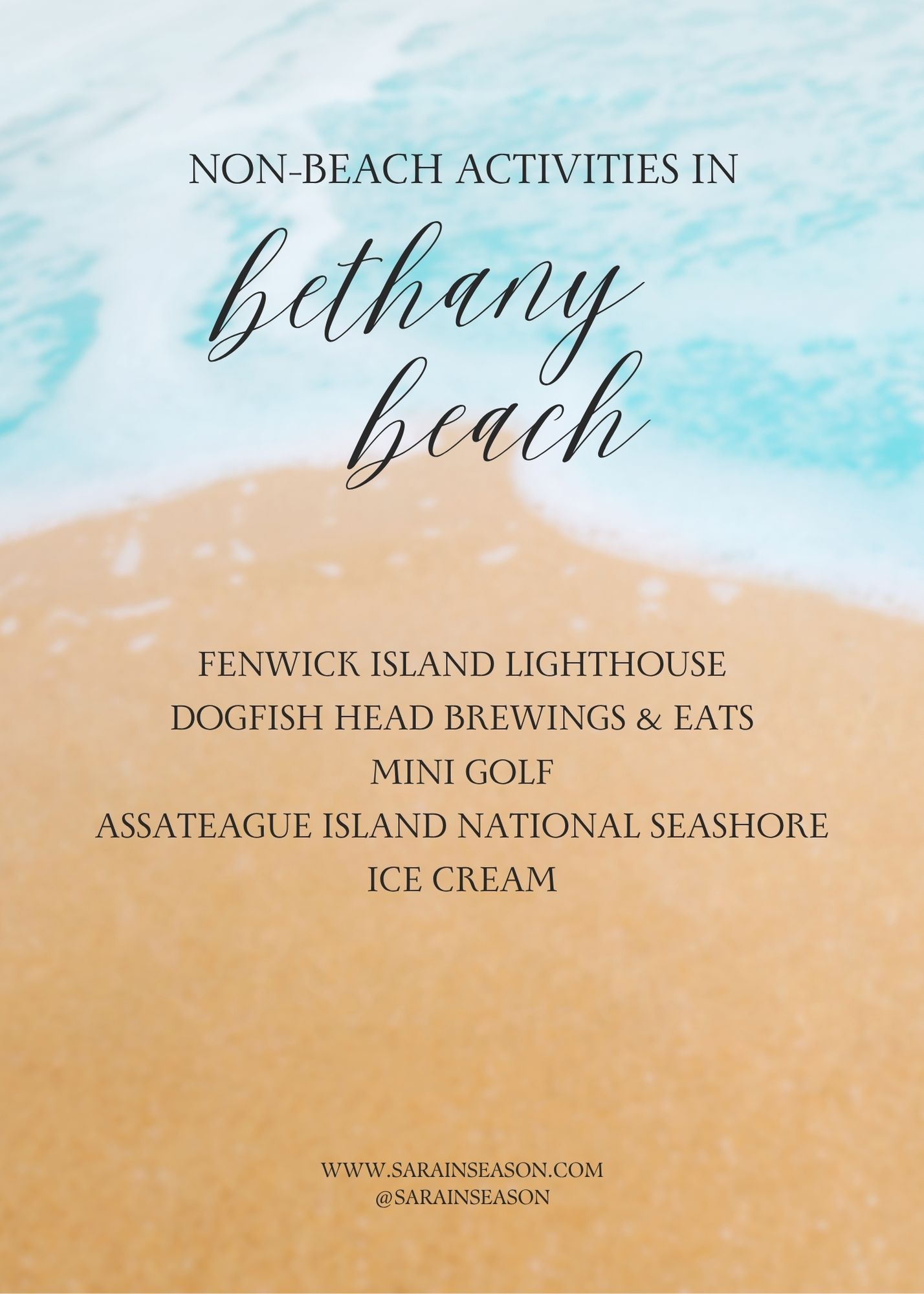 Non-Beach Activities in Bethany Beach - Sara In Season
